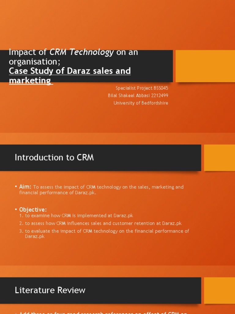 Assessing the Impact of CRM Technology on Sales, Customer Retention, and Financial Performance ...