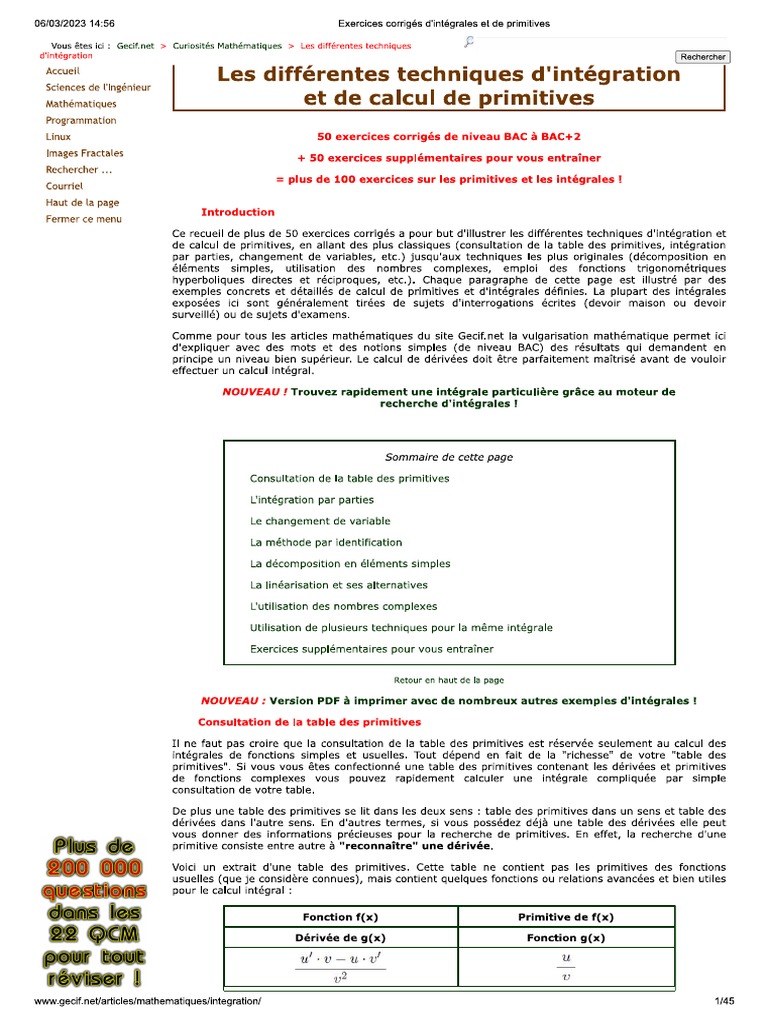 Calcul Integral Ec | PDF