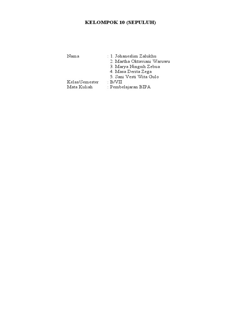 Kelompok 10 Bipa Pdf Buildings And Structures