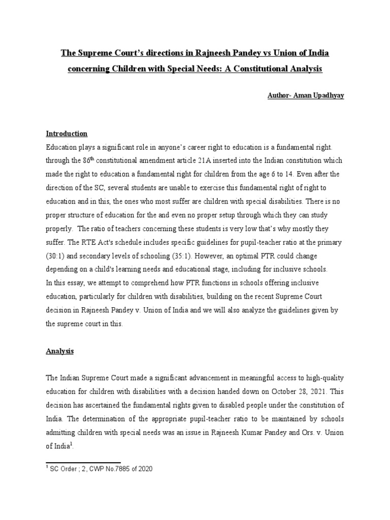 Aman Upadhyay, Rajneesh Pandey Vs UOI | PDF | Disability | Intellectual ... Aman Upadhyay, Rajneesh Pandey Vs UOI | PDF | Disability | Intellectual ...