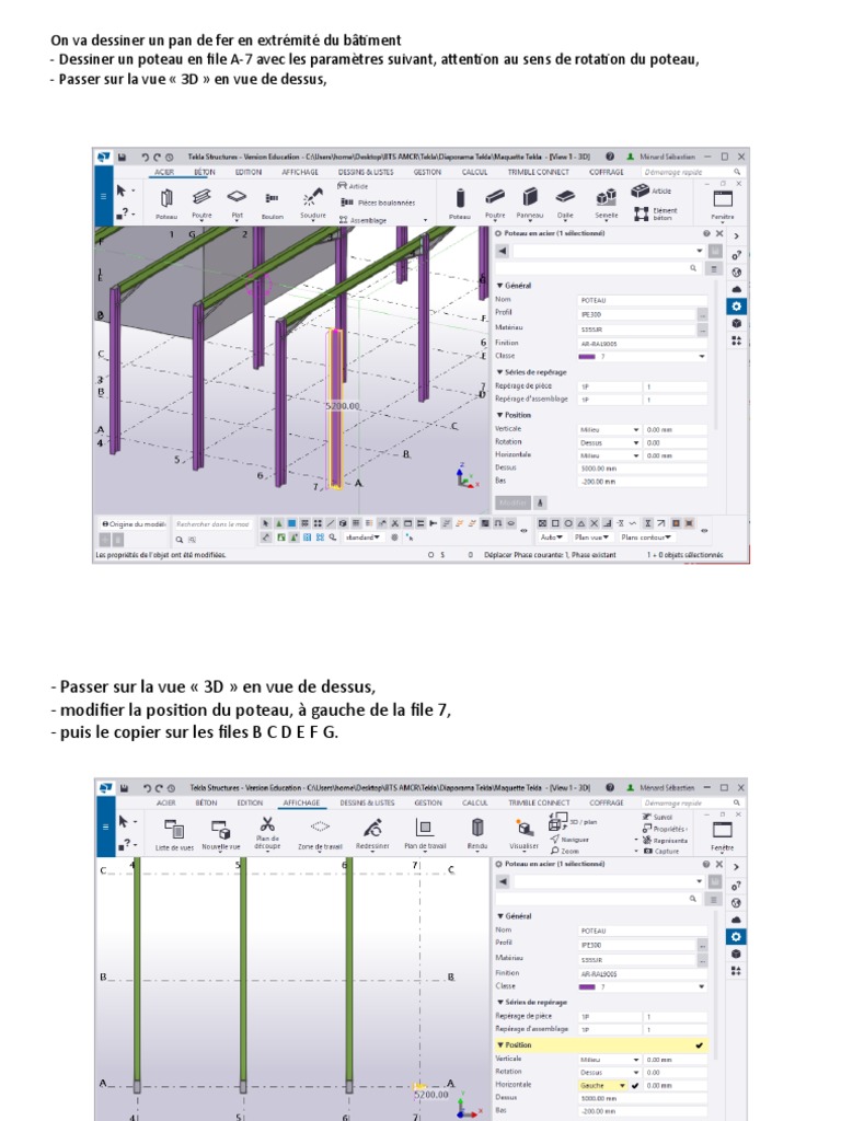6-Insertion Des Poteaux Secondaires | PDF