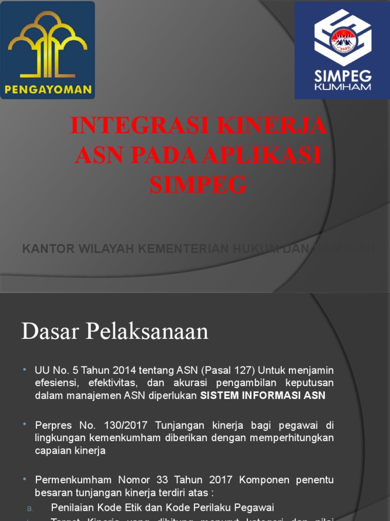 Paparan Simpeg Kinerja | PDF