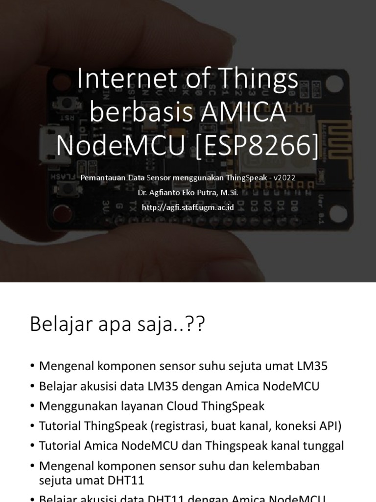 03 IoT - Pemantauan Thingspeak v2022 | PDF