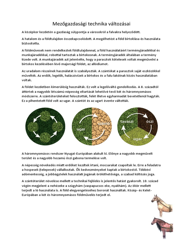 Mezőgazdasági Technika Változásai | PDF
