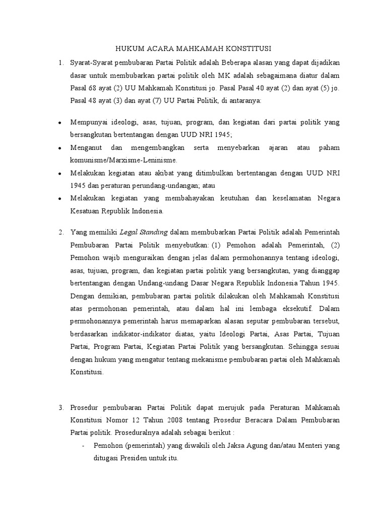 Hukum Acara Mahkamah Konstitusi Pdf 