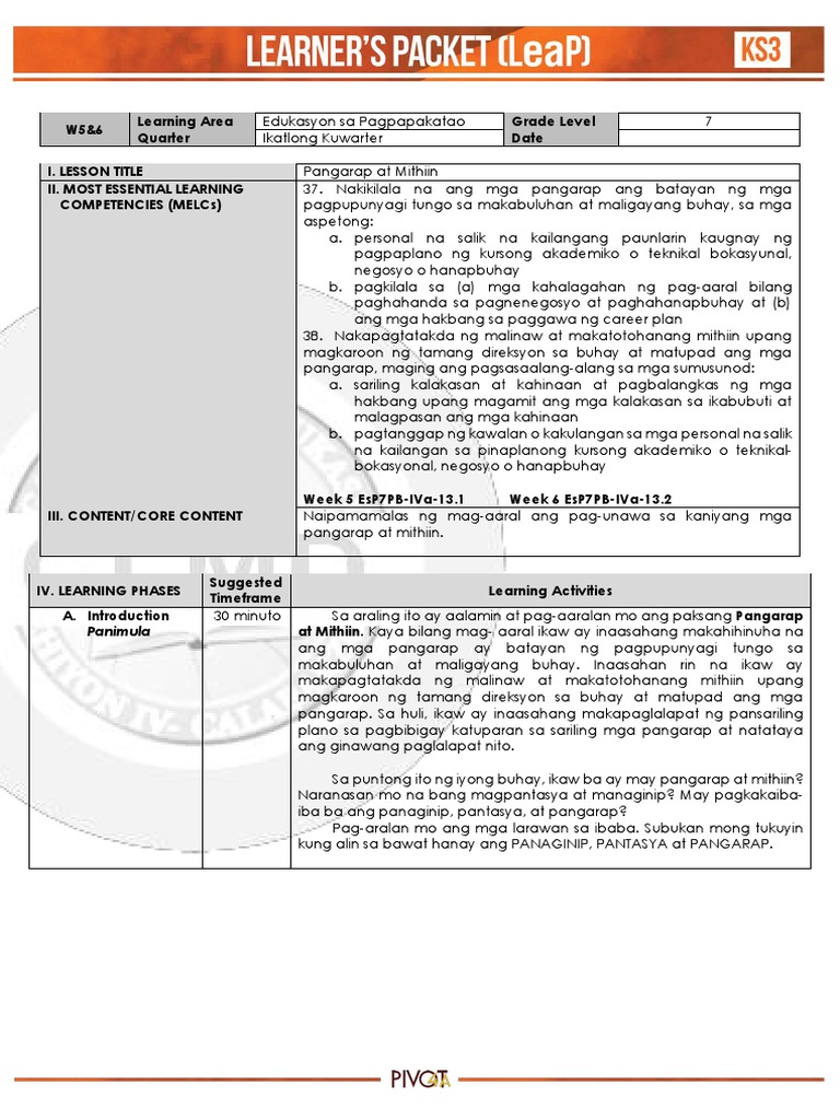 EsP7 Week 5 6 Final | PDF