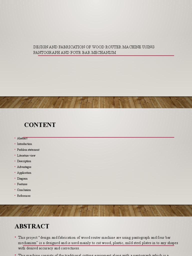 Wood Router Design with Pantograph | PDF | Machines | Engraving