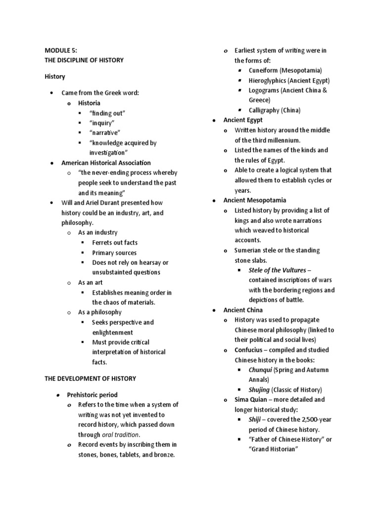 Module 5 Diss Review | PDF | Historiography | Historian