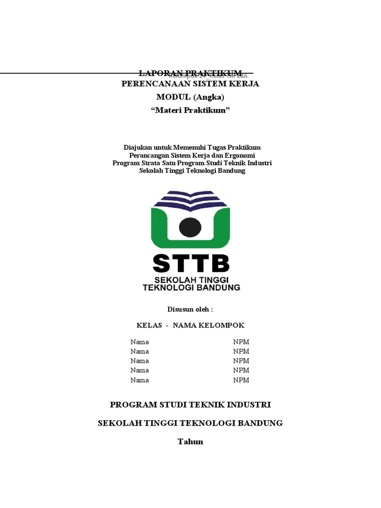 Format Laporan Prak Perencangan Sistem Kerja | PDF