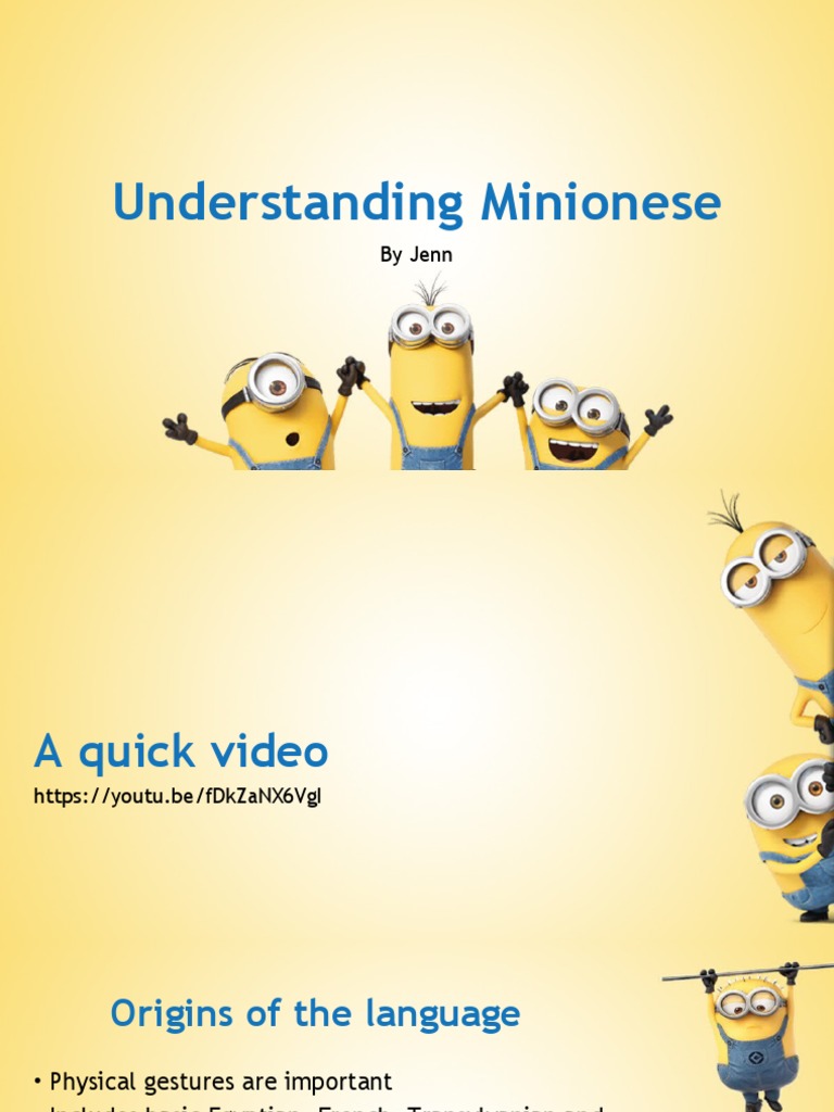 Understanding Minionese Language Basics | PDF