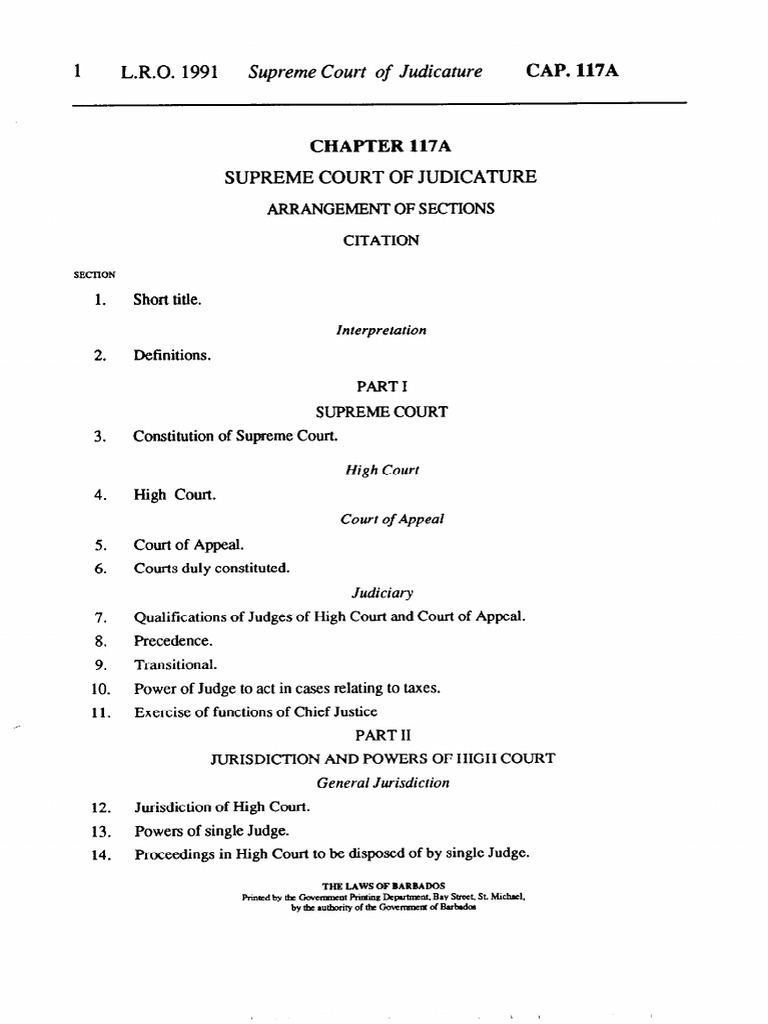 Barbados Supreme Court Guide | PDF | Judge | Judgment (Law)