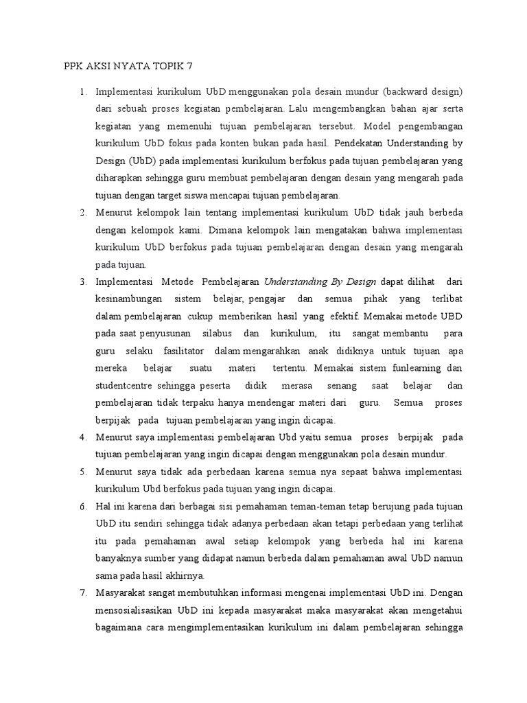 PPK Aksi Nyata Topik 7 | PDF