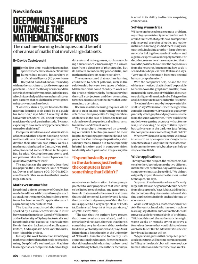 Untangle The Matematic Knot | PDF | Mathematics | Machine Learning