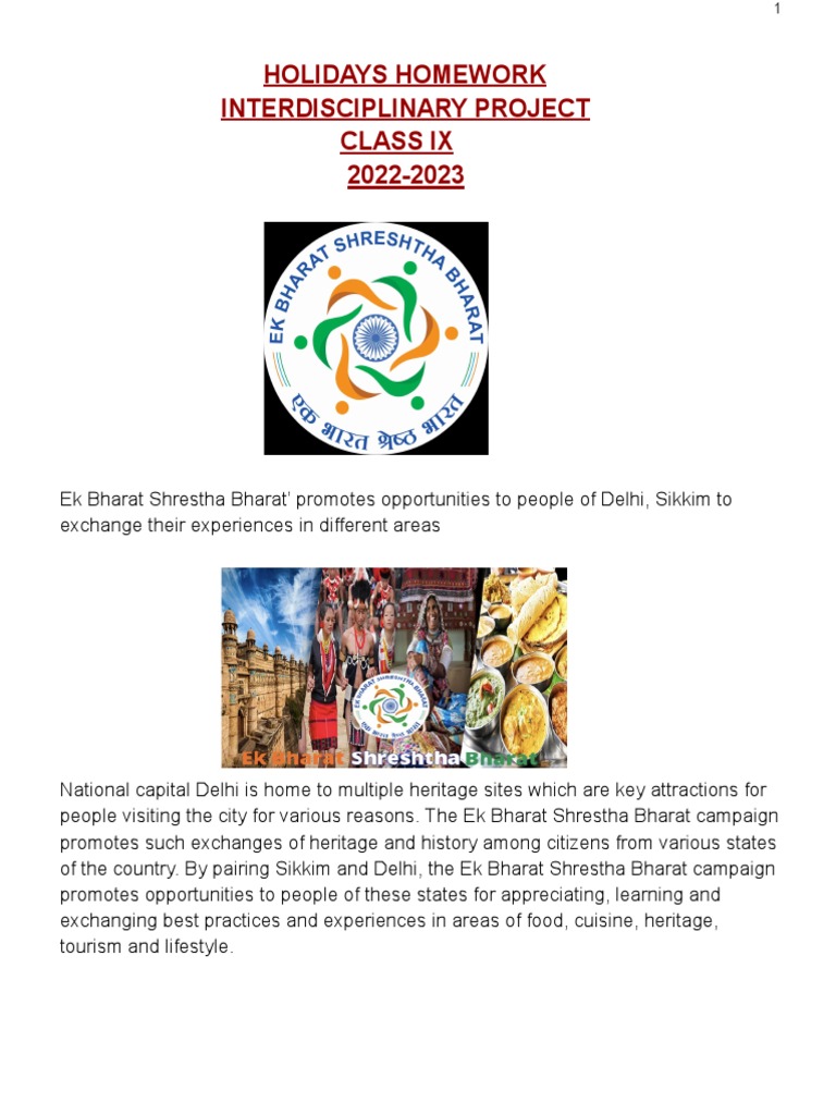 Class 9 Interdisciplinary Project | PDF