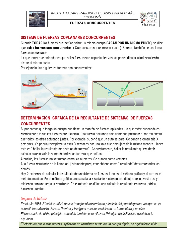 Fuerzas Concurrentes PDF | PDF | Funciones trigonométricas | Triángulo