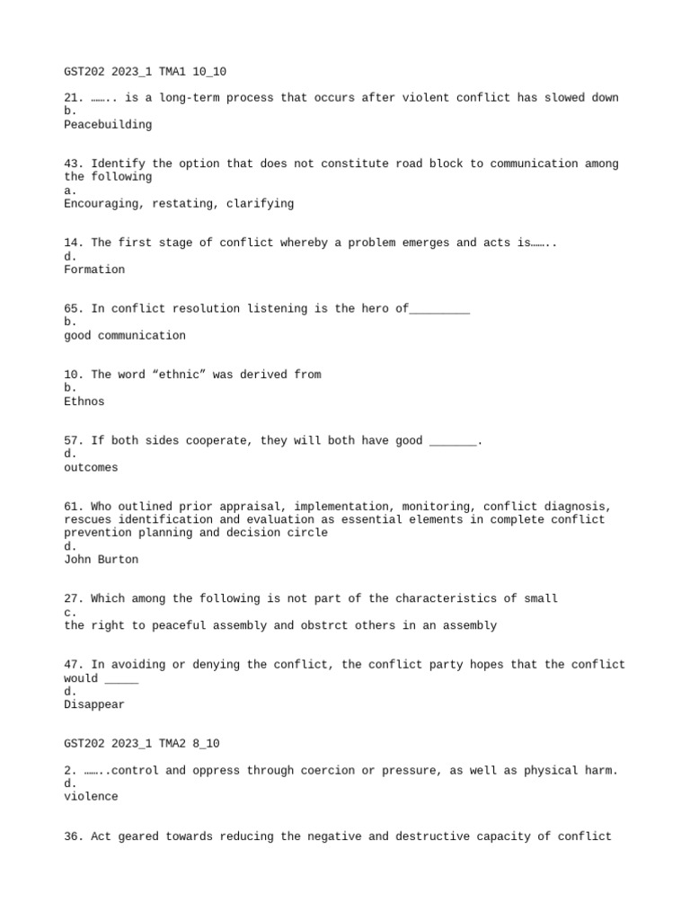 GST202 2023 - 1 Tma1&2 19 - 20 | PDF | Career & Growth | Politics