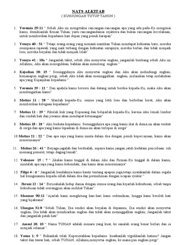 NATS ALKITAB - Salin | PDF