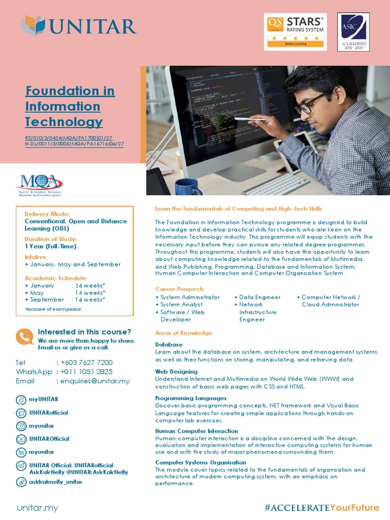 Foundation in Information Technology Course | PDF | World Wide Web ...