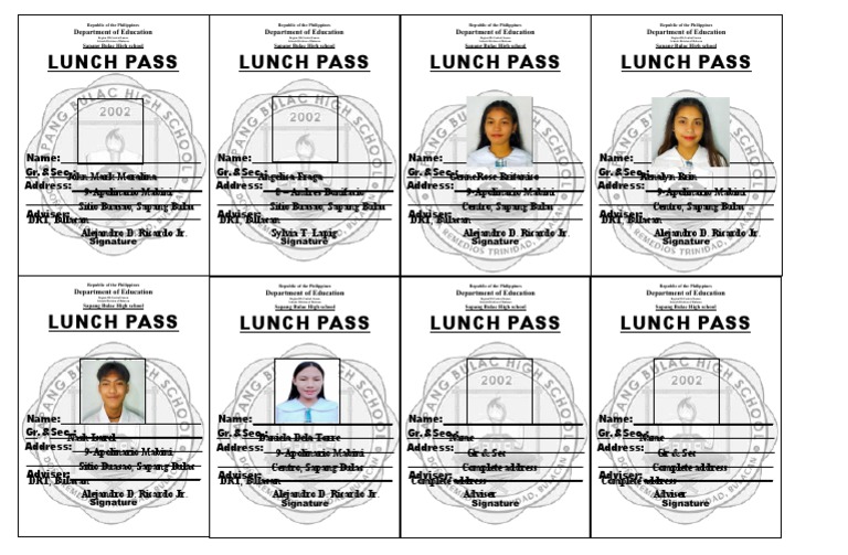 Lunch Pass | PDF