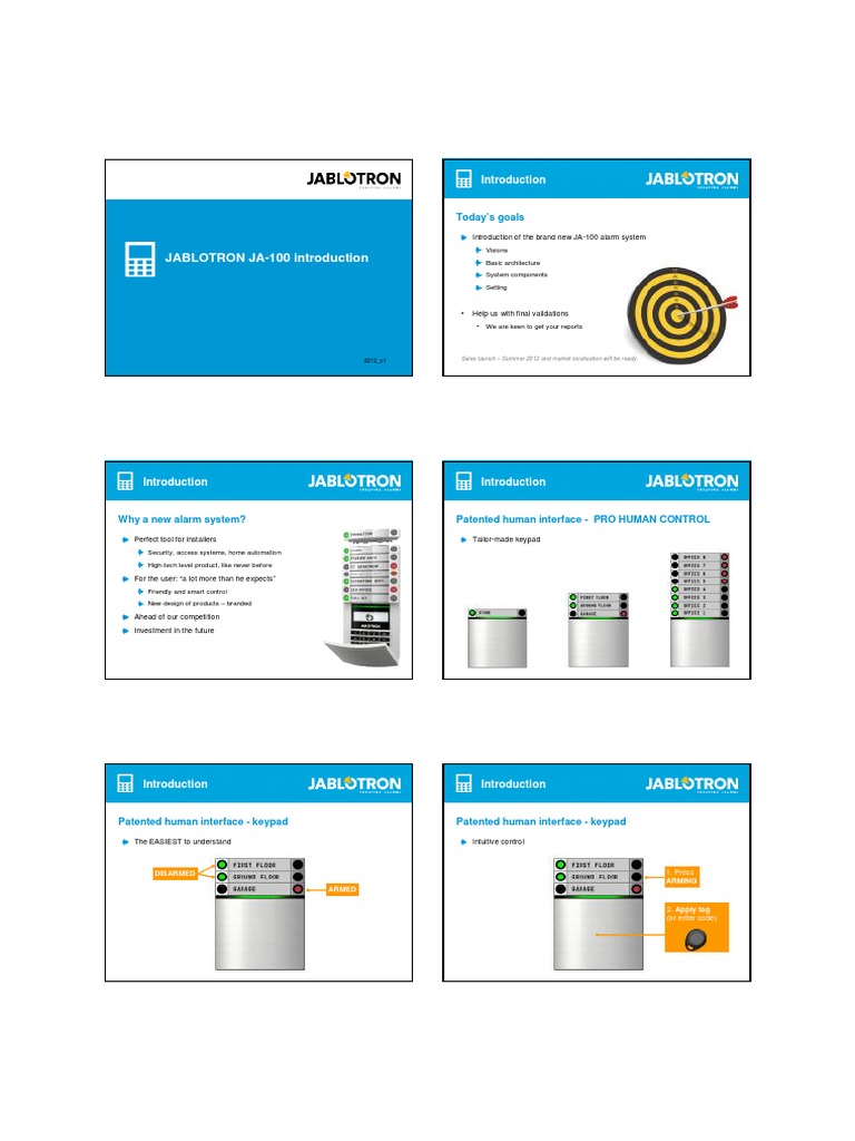 Introduction JA-100 | PDF | Radio | Sensor