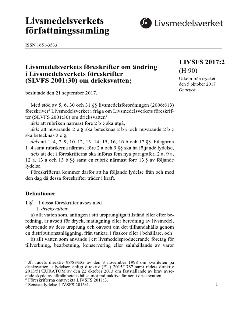 Livsmedelsverket Dricksvatten 2017 2 - Web | PDF