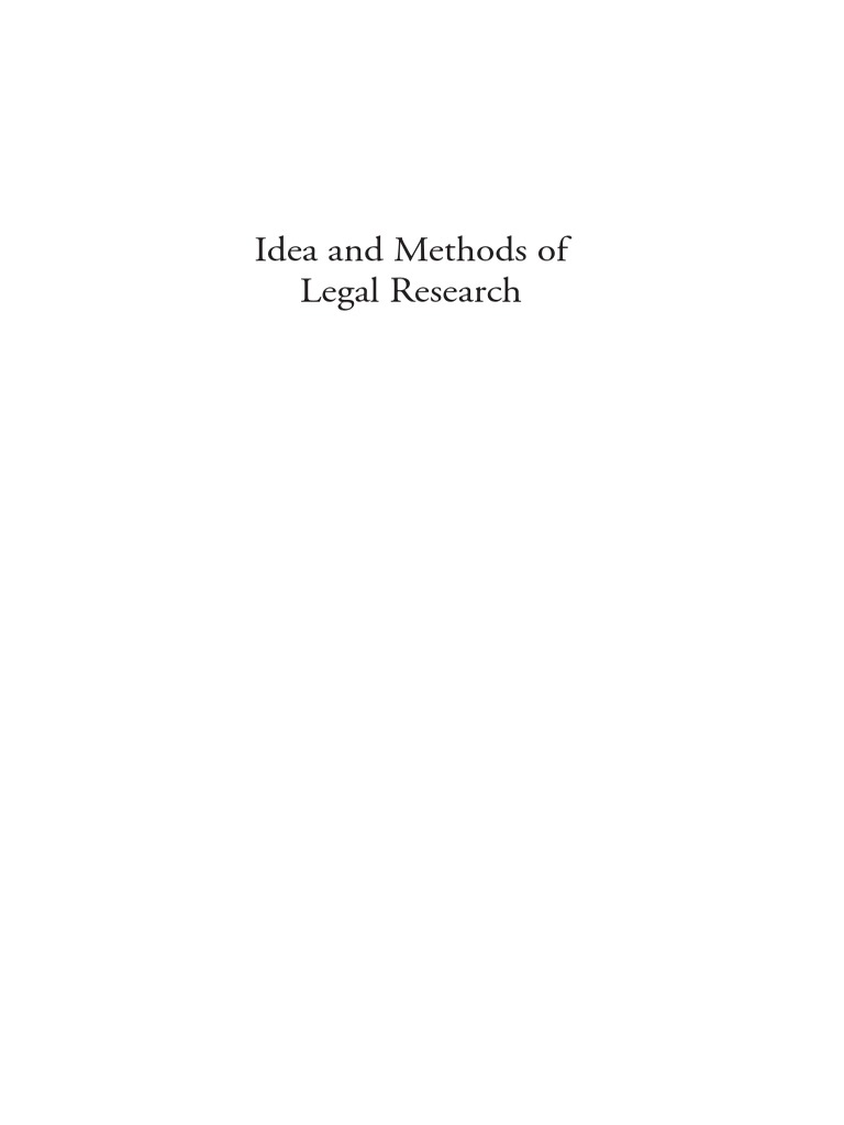 P. Ishwara Bhat - Idea and Methods of Legal Research-Oxford University ...