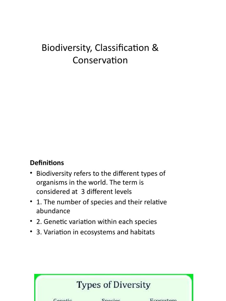 BIODIVERSITY, Classification & Conservation | PDF | Cites | Biodiversity