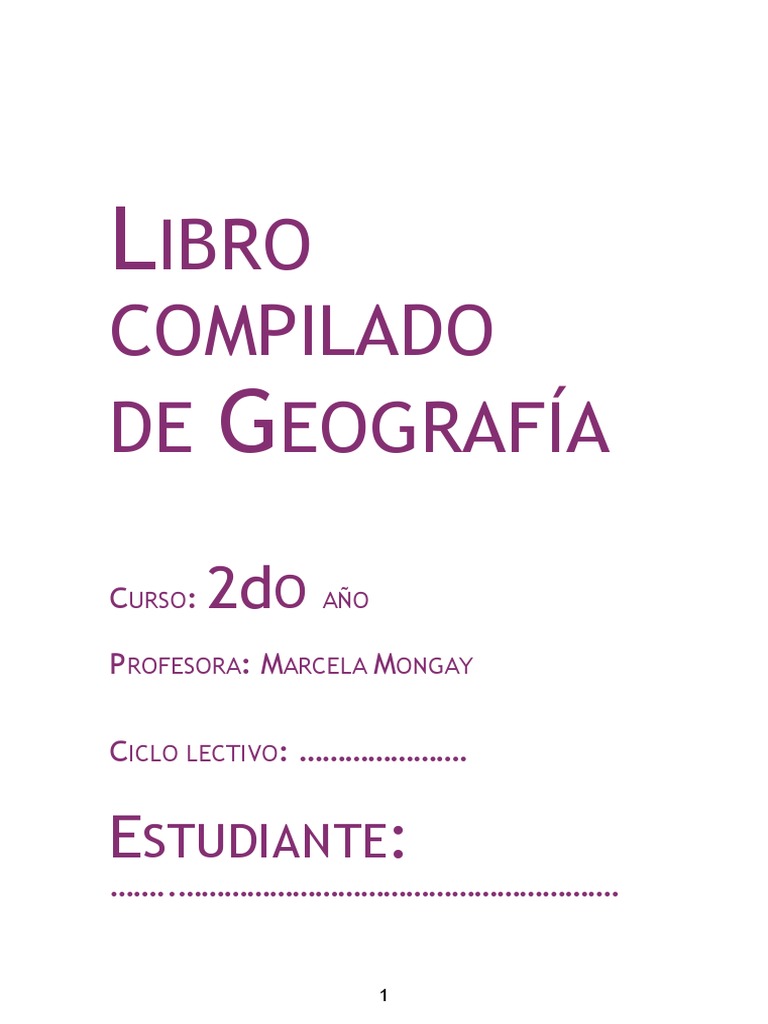 Cuadernillo de Geografía Segundo Año - 230303 - 165914 PDF | PDF | Continente | Cartografía