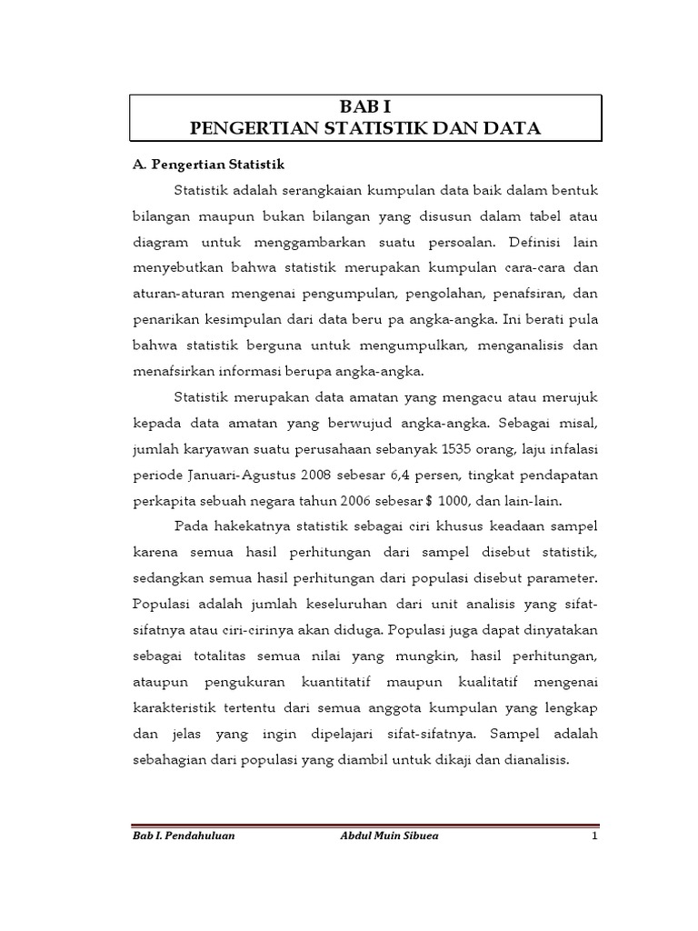 Pengertian Statistik Dan Data | PDF