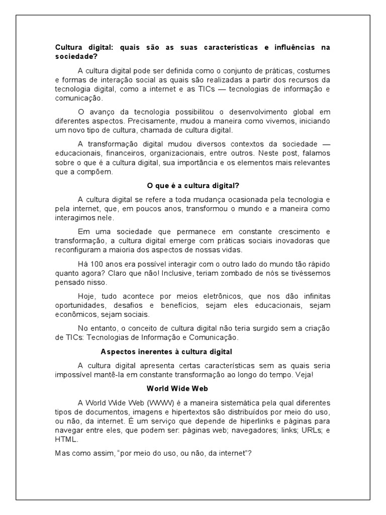 Cultura Digital | PDF Cultura Digital | PDF