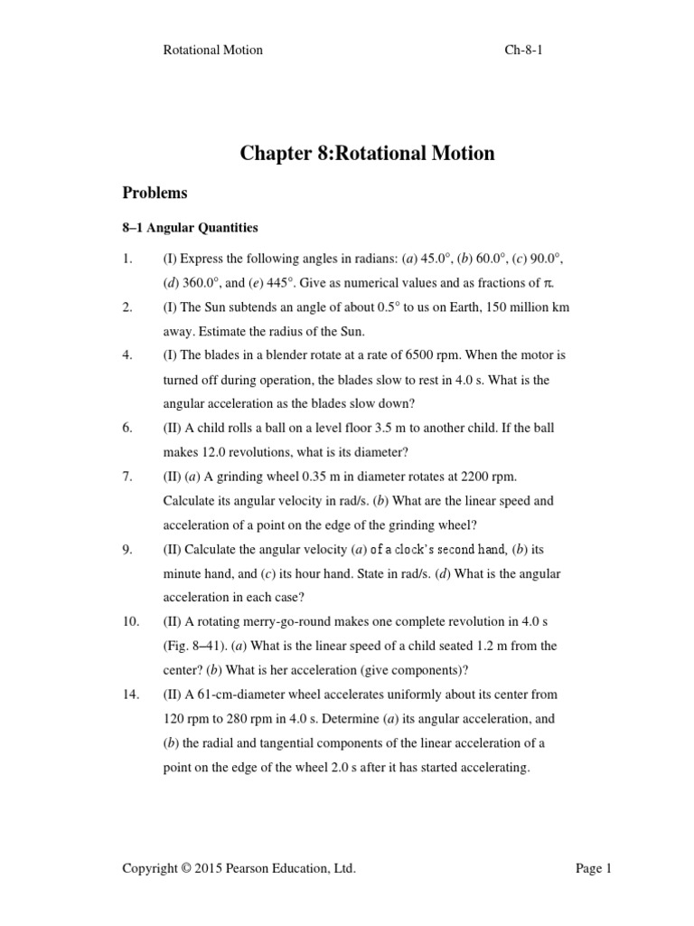 Tutorial T8 | PDF | Torque | Rotation Around A Fixed Axis