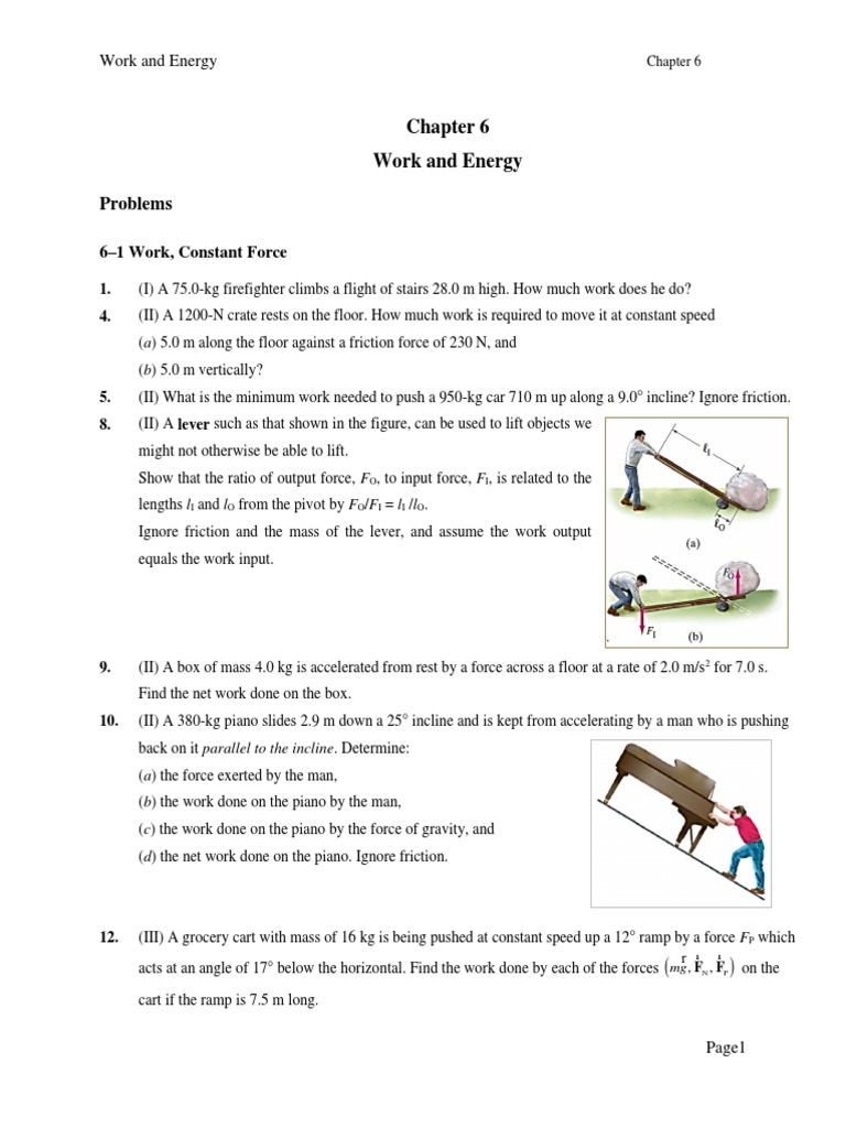 Tutorial CH 6 | PDF | Force | Lever