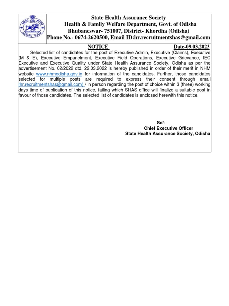 Selected List of Candidats of Shas | PDF