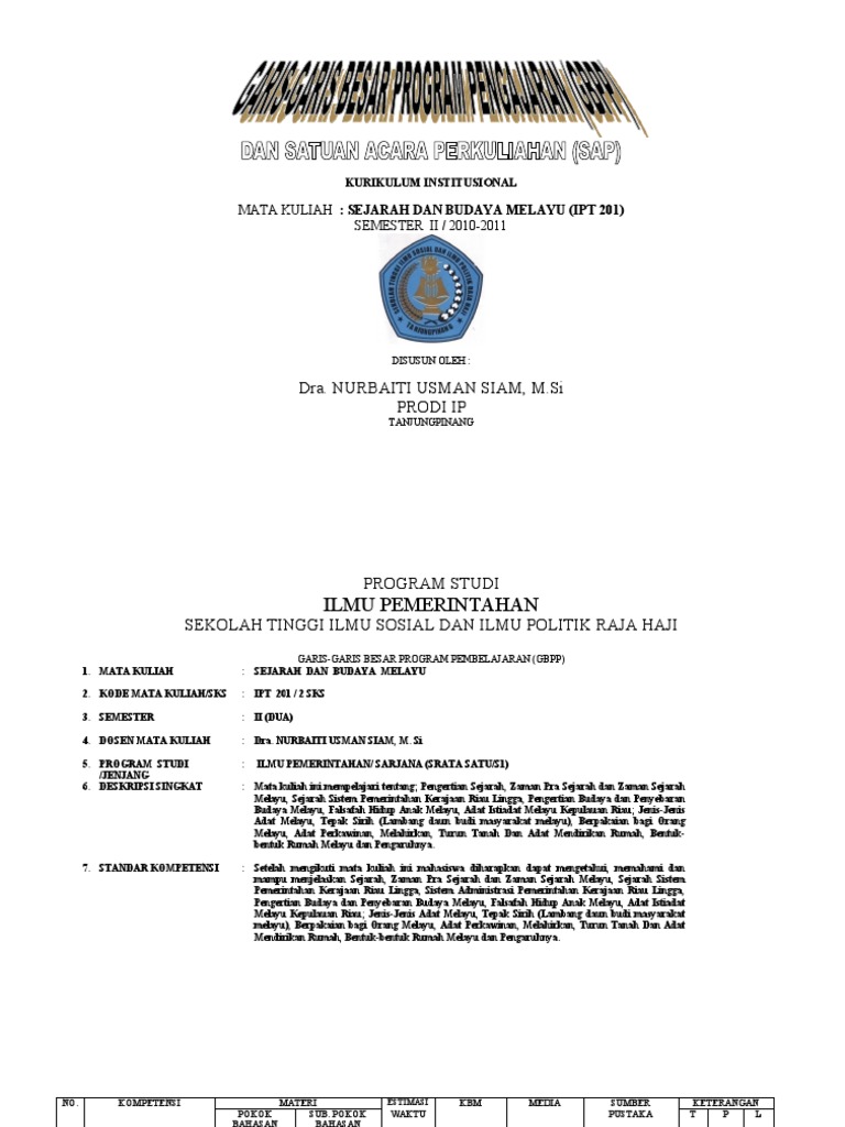 GBPP Sejarah Umi | PDF