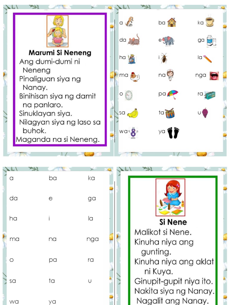 Unang Hakbang Sa Pagbasa Booklet Edited 1 | PDF