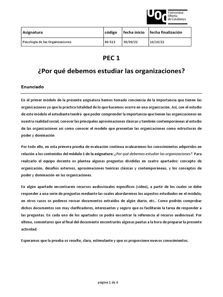 Enunciado Pec1 20221 | PDF | Evaluación | Estilo apa