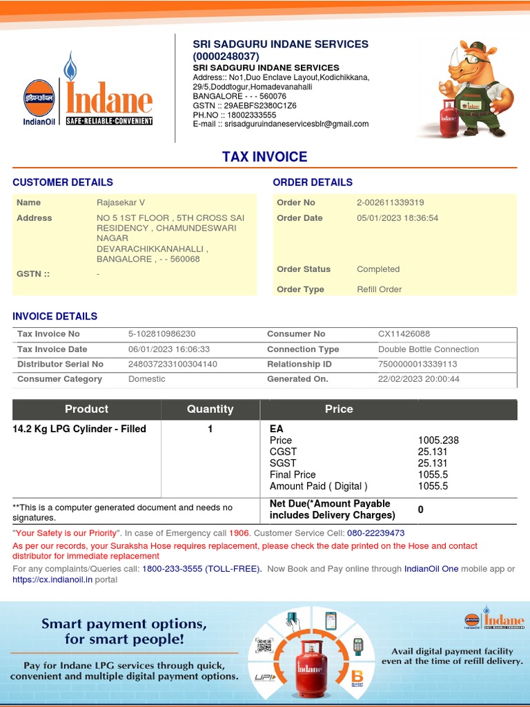 Invoice | PDF | Liquefied Petroleum Gas | Invoice