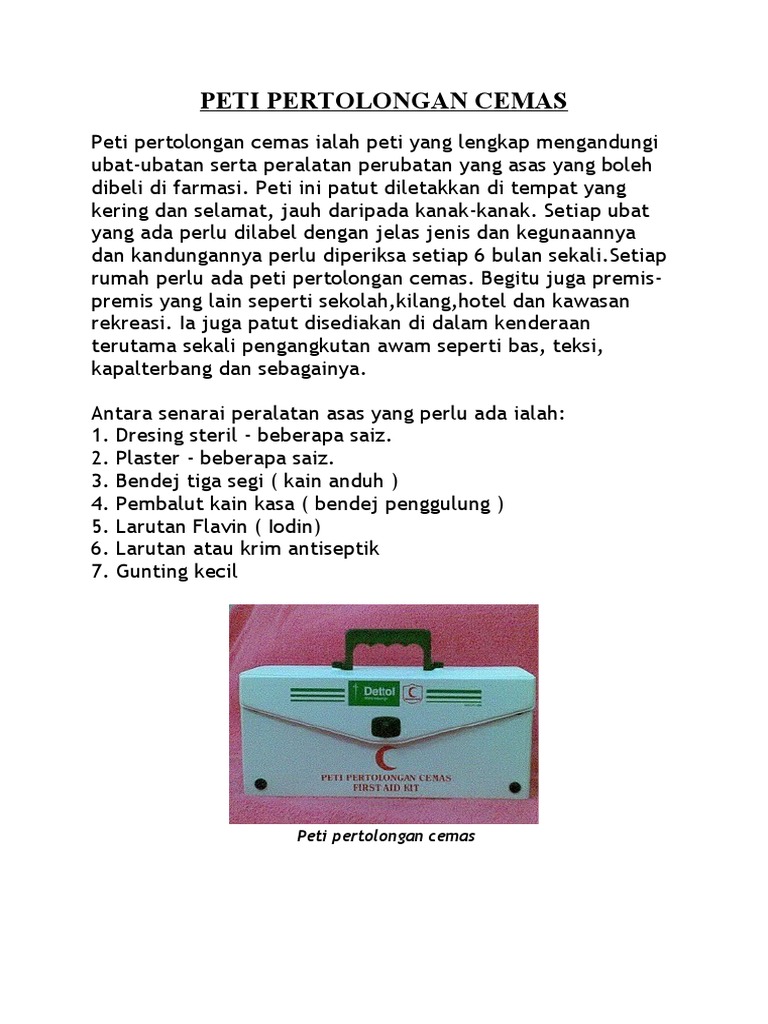 Peti Pertolongan Cemas | PDF