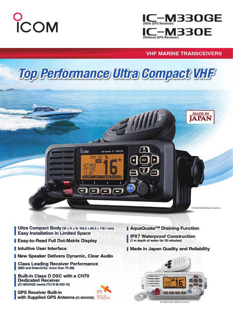 IC M330E - GE en PDF | PDF | Radio | Sound Technology
