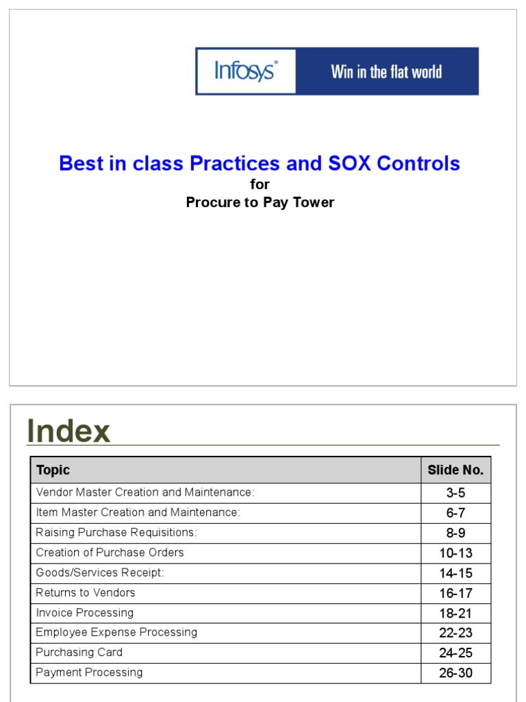 Best in Class Practices - Procure To Pay | PDF | Accounts Payable | Invoice