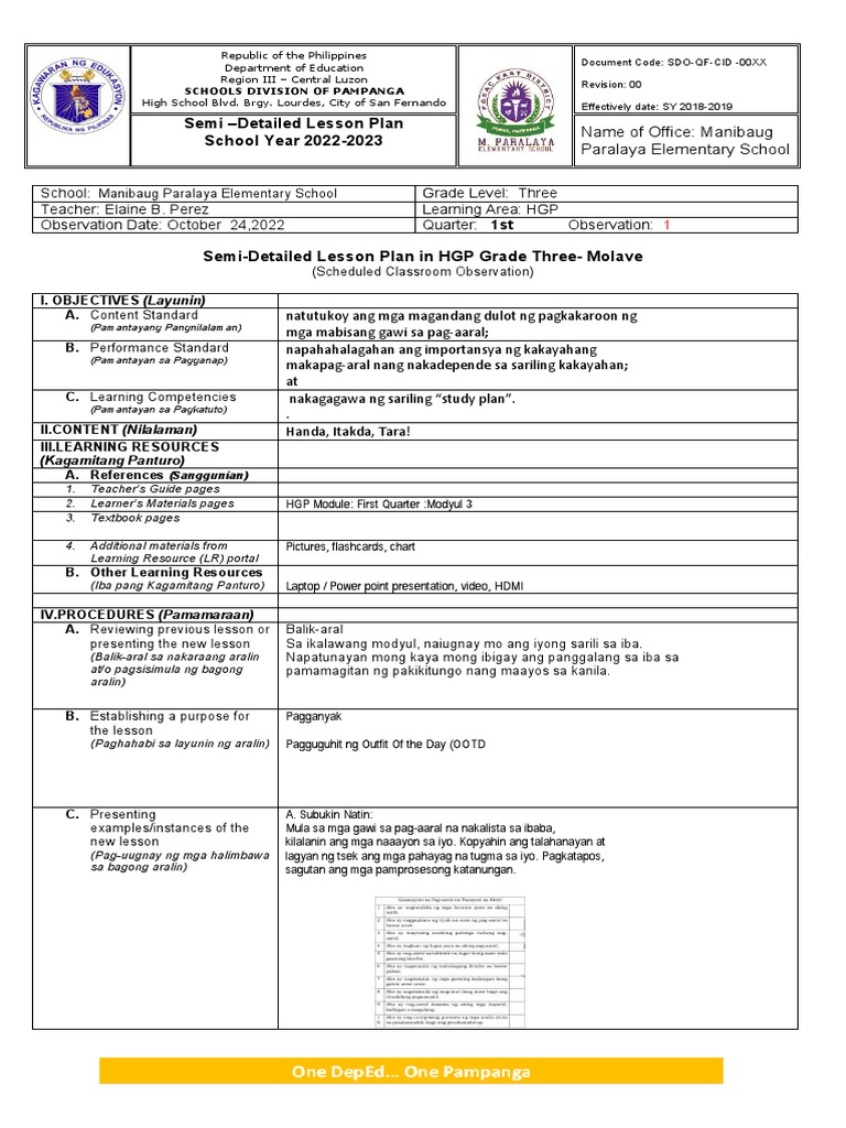 Homeroom Guidance Program | PDF
