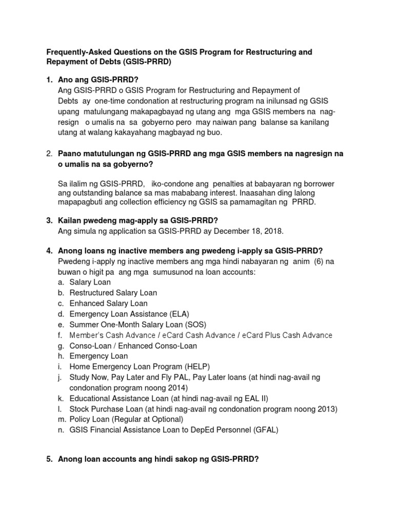 Faq PRRD Old | PDF