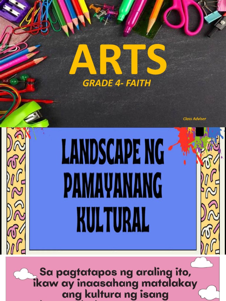 Arts 4 Landscape NG Pamayanang Kultural | PDF