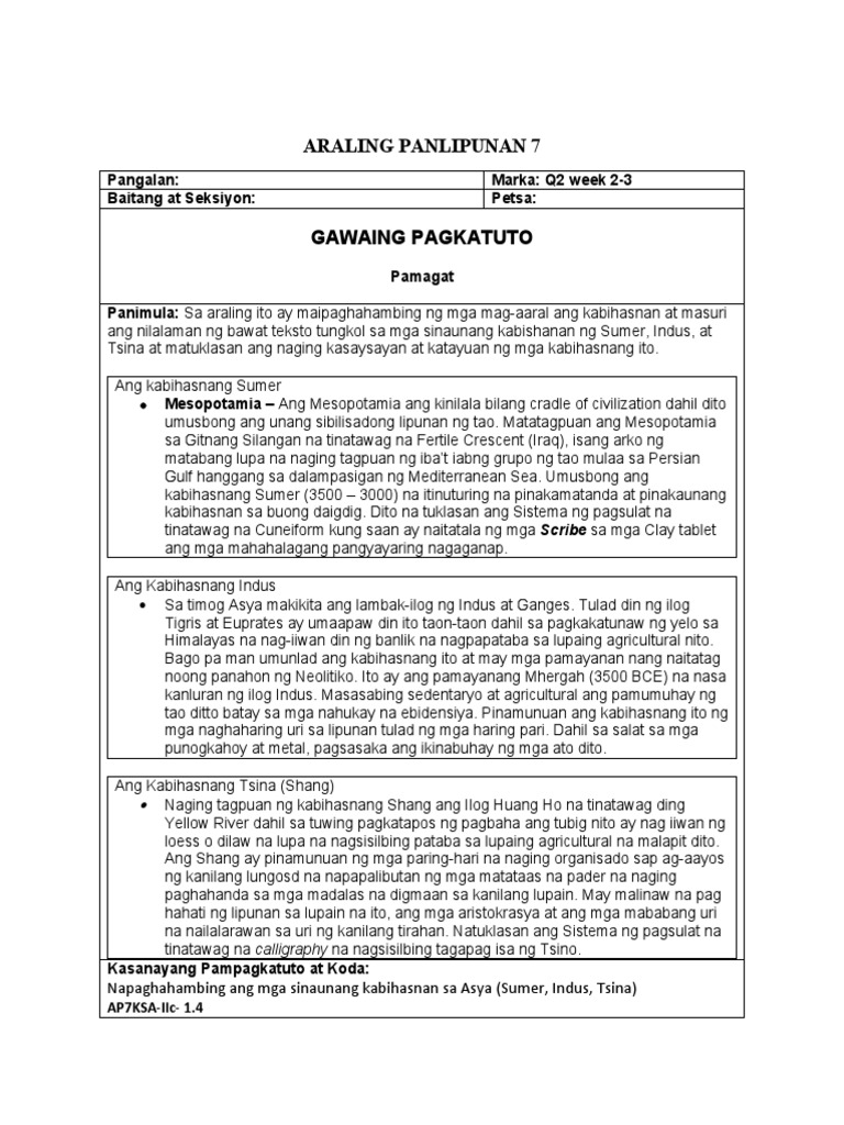 AP 7 Q2 Week 2 3 | PDF