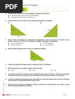 Ejercicios De Aplicación Del Teorema Pitágoras Pdf