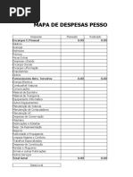 Minuta Mapa Kms Ajudas Custo | PDF