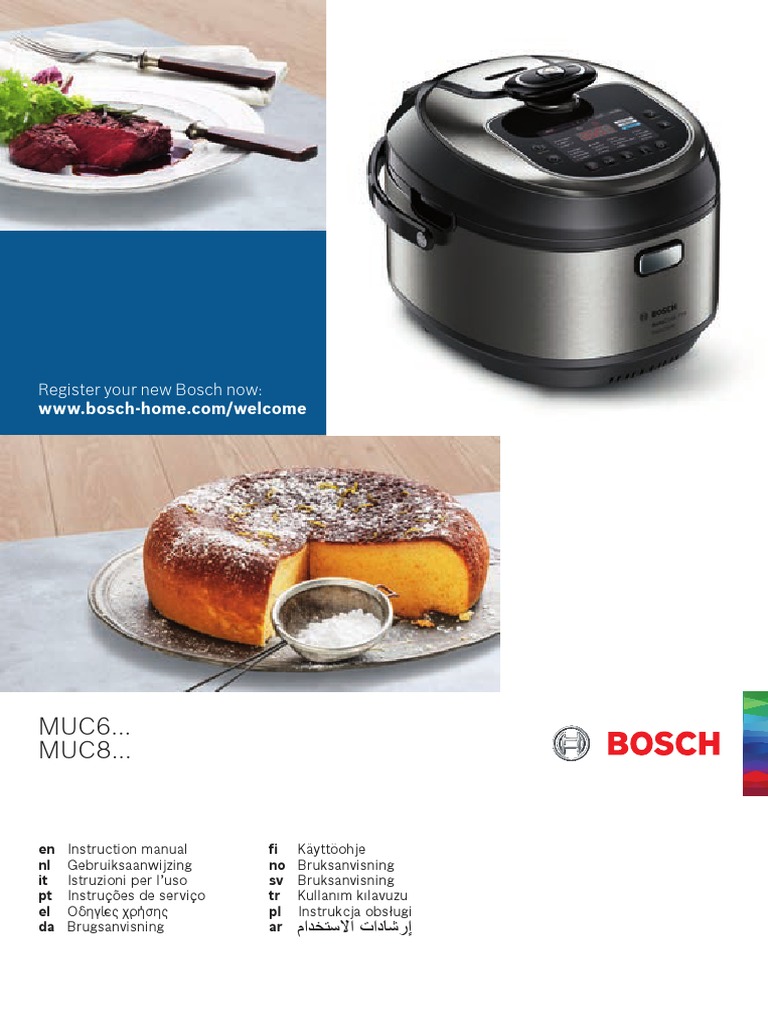 Bosch Autocook Pro Induction Manual PDF | PDF | Cooking | Electrical ...