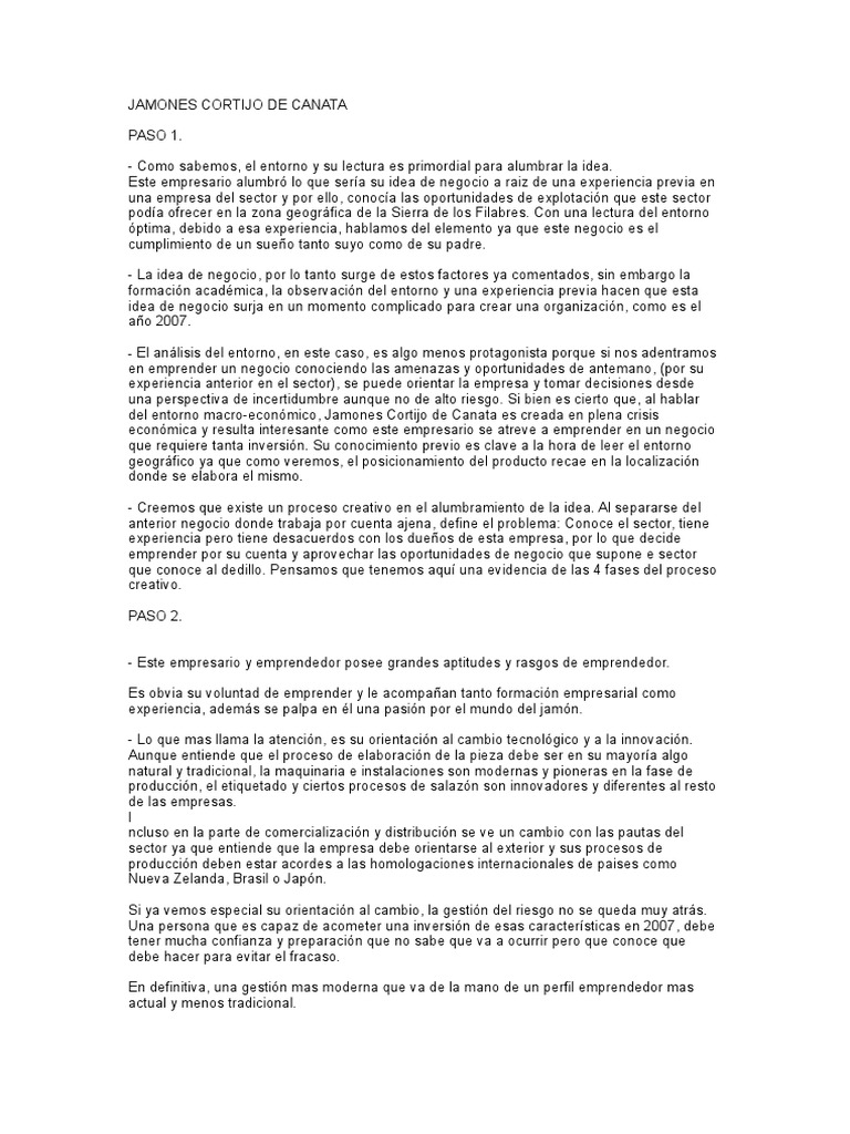 Cortijo de Canata | PDF | Producto (Negocio) | Iniciativa empresarial