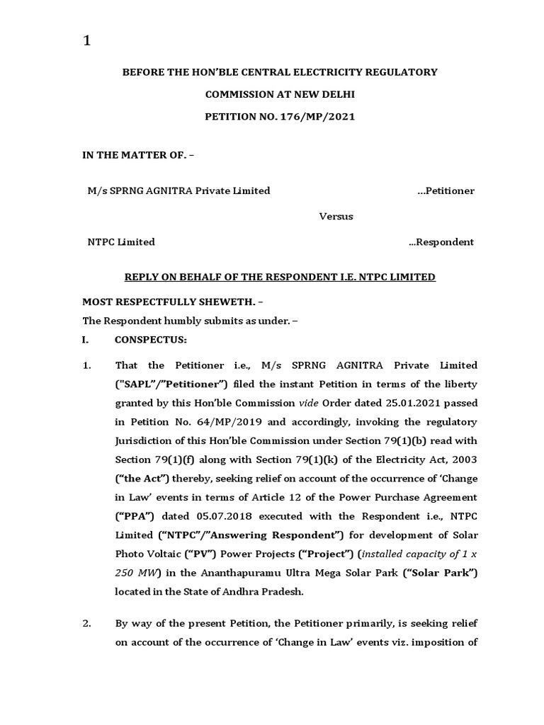 Draft Reply | PDF | Solar Power | Electric Power