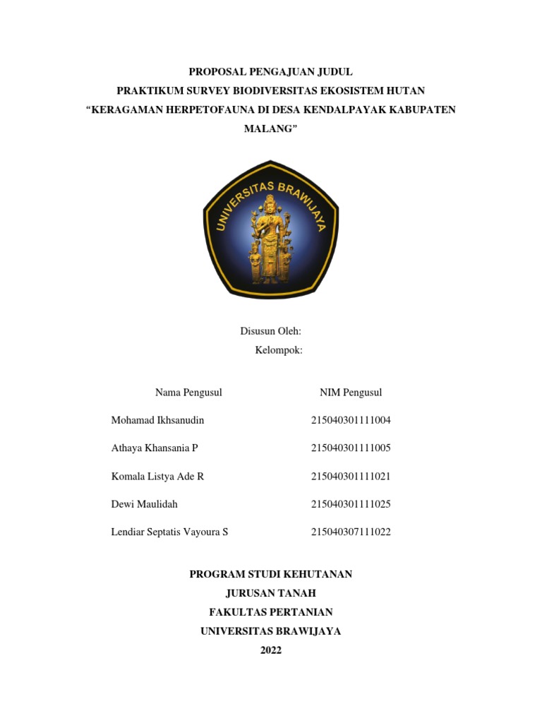 Format Proposal Pengajuan Judul | PDF